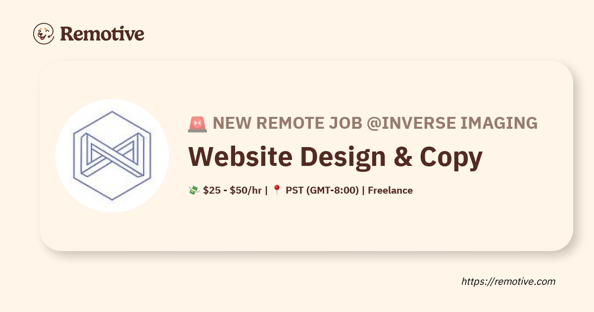 [Hiring] Website Design & Copy @Inverse Imaging