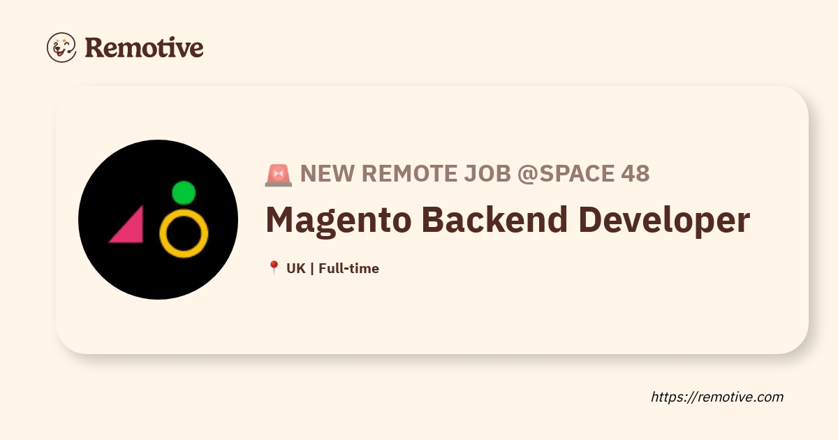 [Hiring] Magento Backend Developer @Space 48