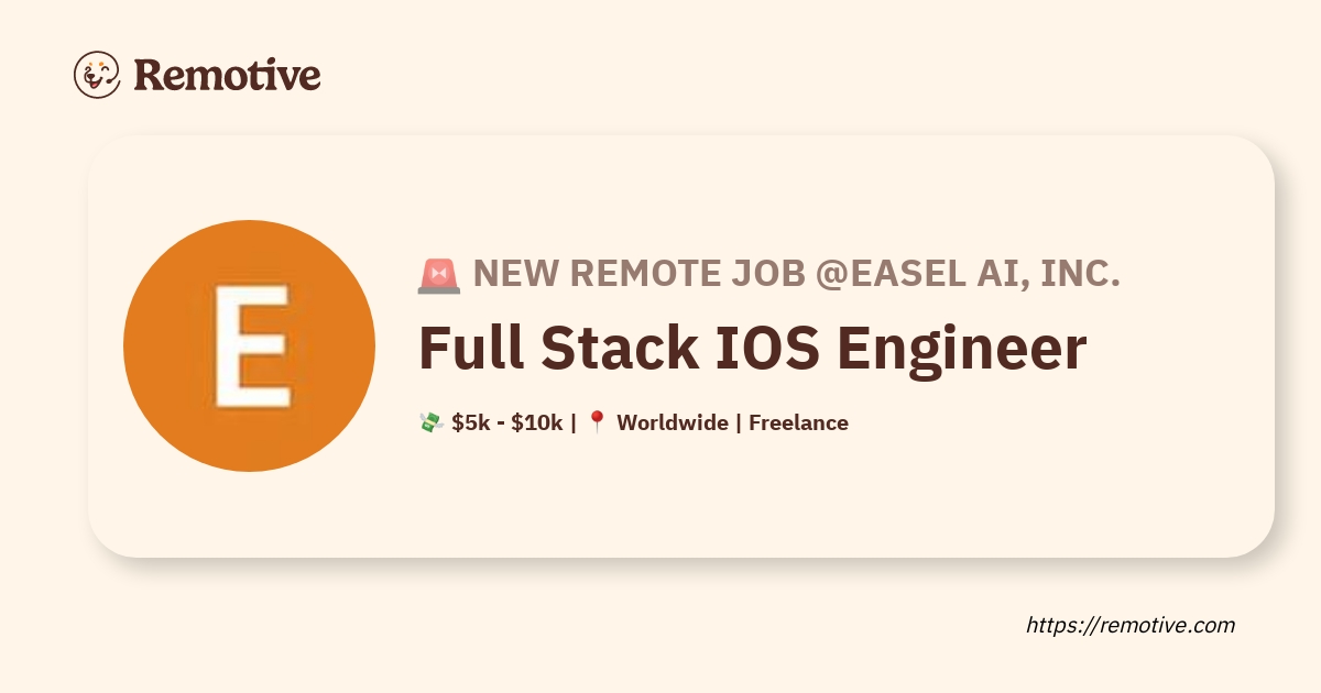 [Hiring] Full Stack IOS Engineer @Easel AI, Inc.