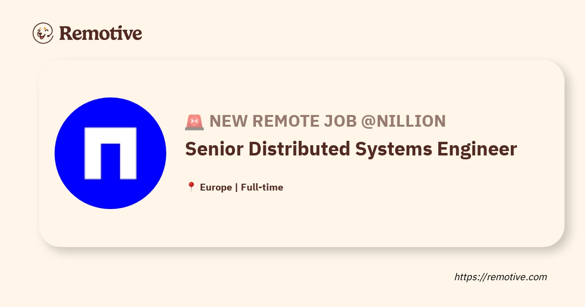[Hiring] Senior Distributed Systems Engineer @Nillion