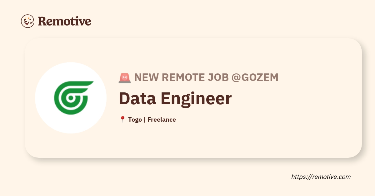 [Hiring] Data Engineer @Gozem