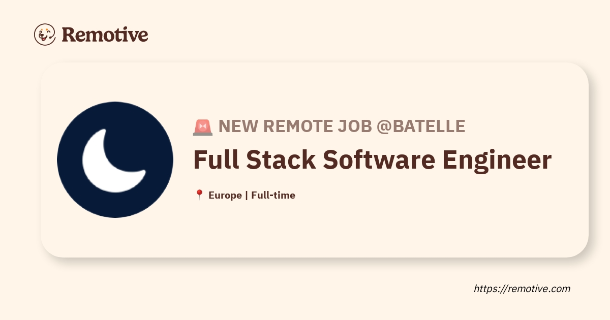 [Hiring] Full Stack Software Engineer @Batelle