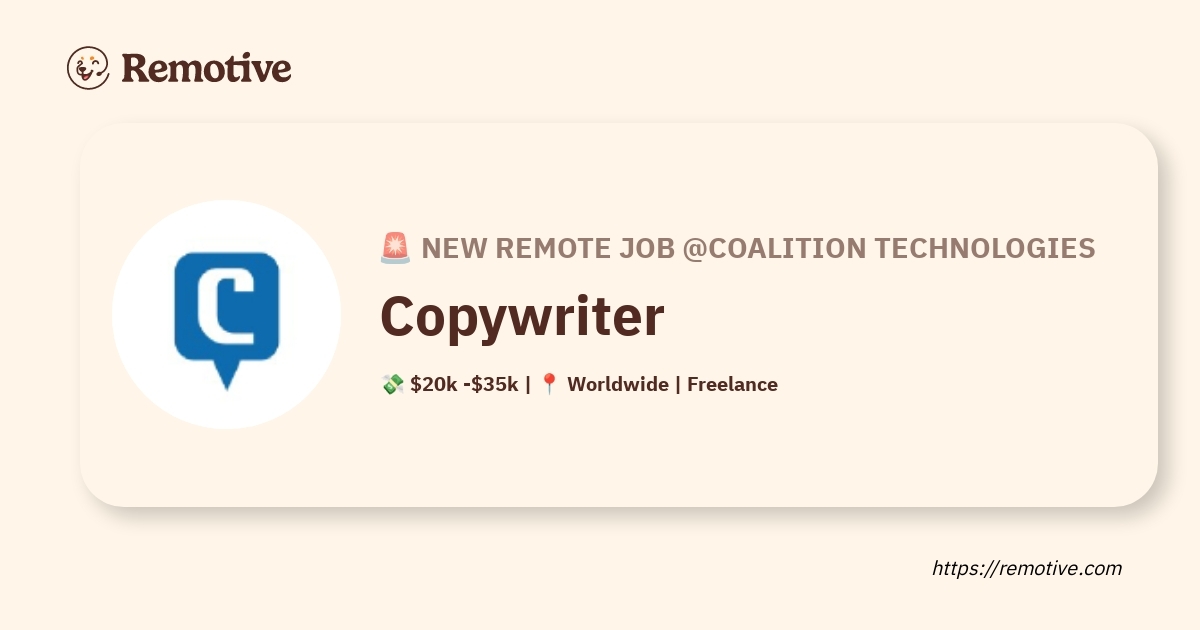 [Hiring] Copywriter @Coalition Technologies