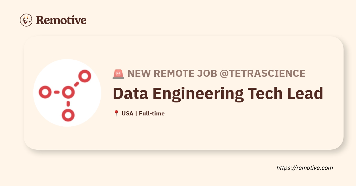 [Hiring] Data Engineering Tech Lead @TetraScience