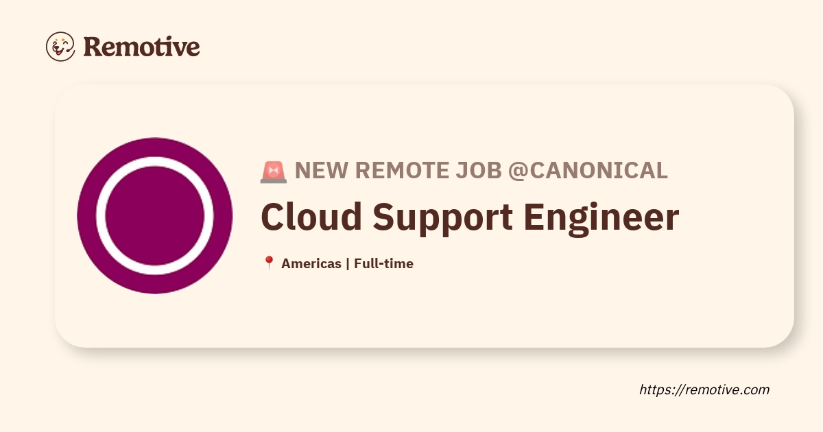 [Hiring] Cloud Support Engineer @Canonical