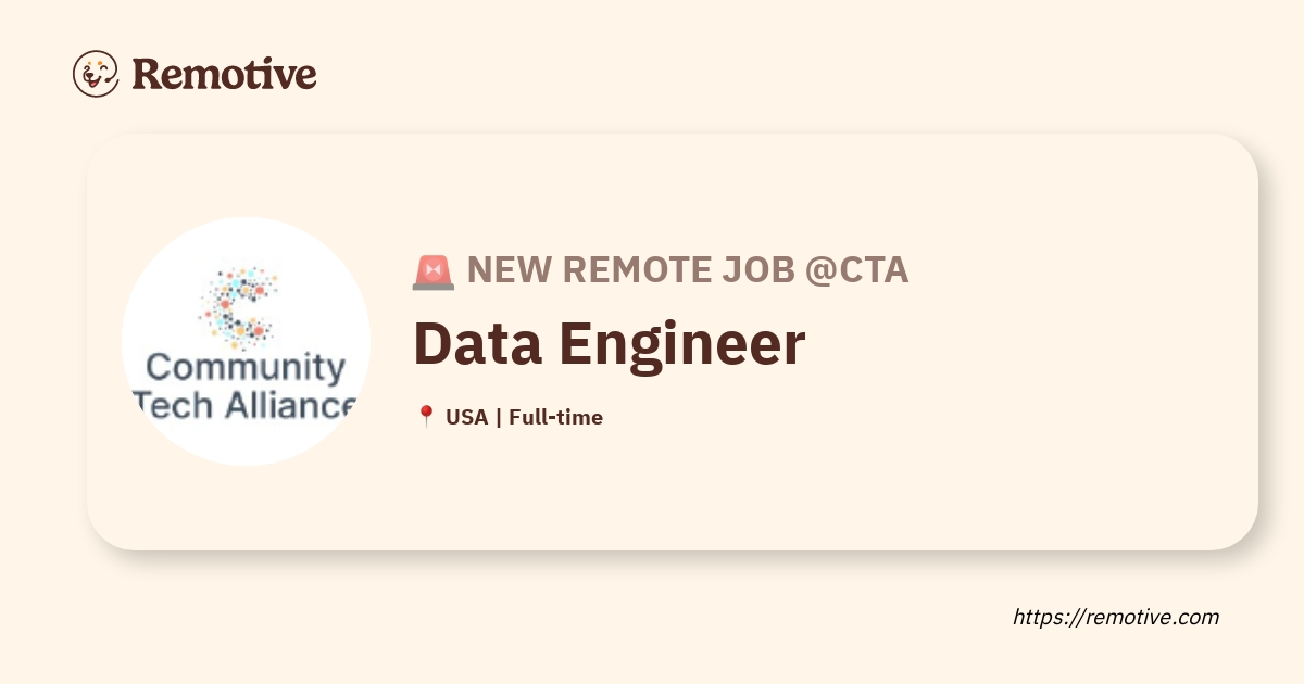 [Hiring] Data Engineer @CTA