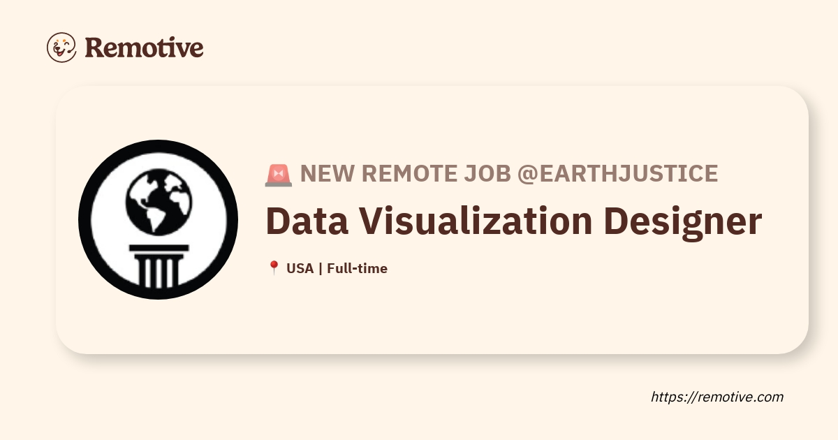 [Hiring] Data Visualization Designer @Earthjustice