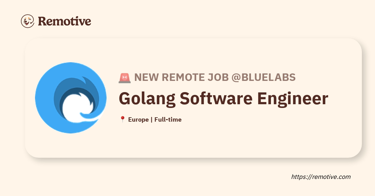 [Hiring] Golang Software Engineer @BlueLabs