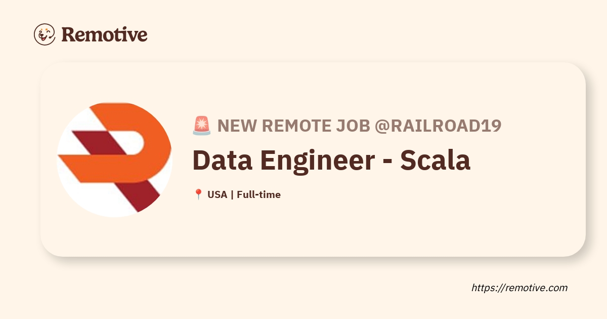 [Hiring] Data Engineer - Scala @Railroad19