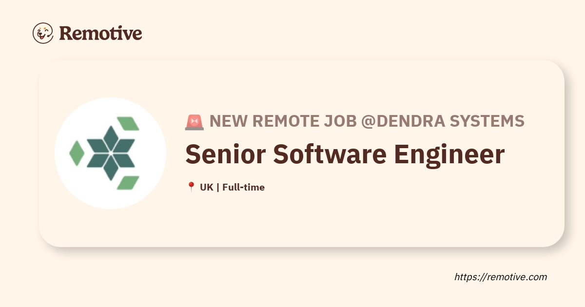 [Hiring] Senior Software Engineer @Dendra Systems