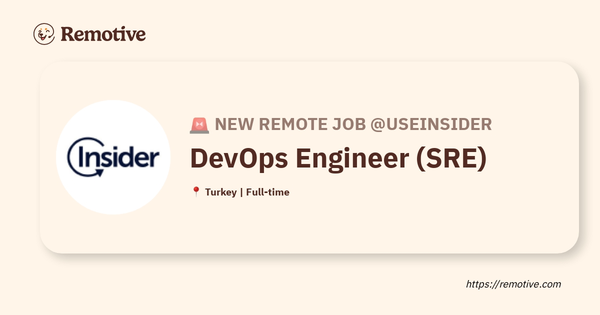 [Hiring] DevOps Engineer (SRE) @Useinsider