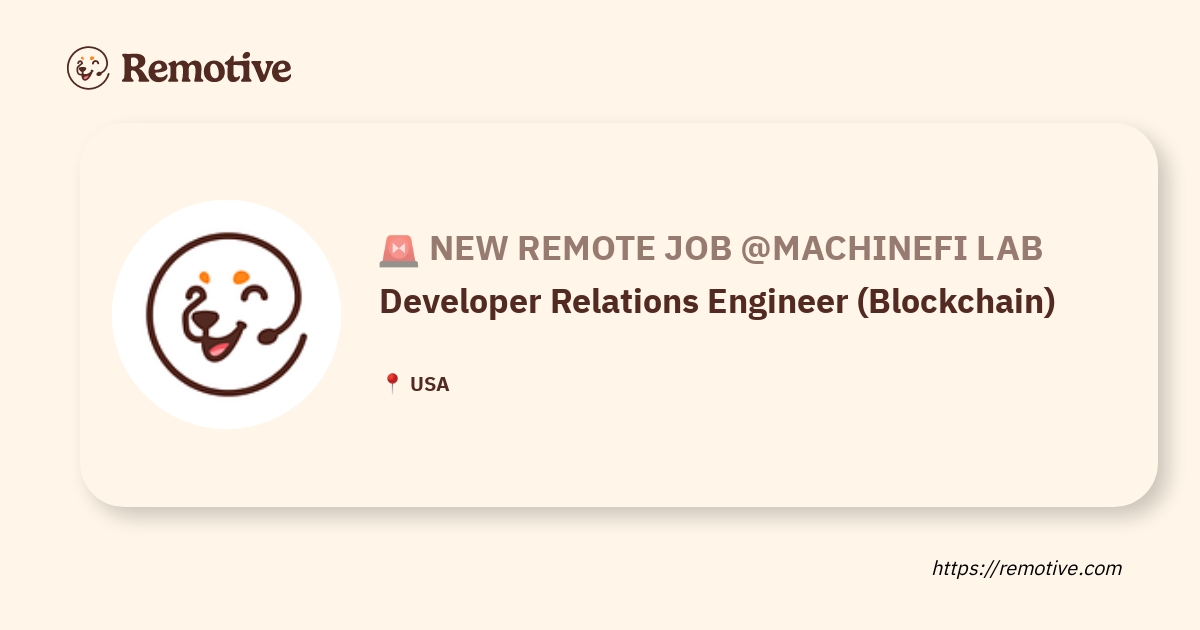 [Hiring] Developer Relations Engineer (Blockchain) @MachineFi Lab