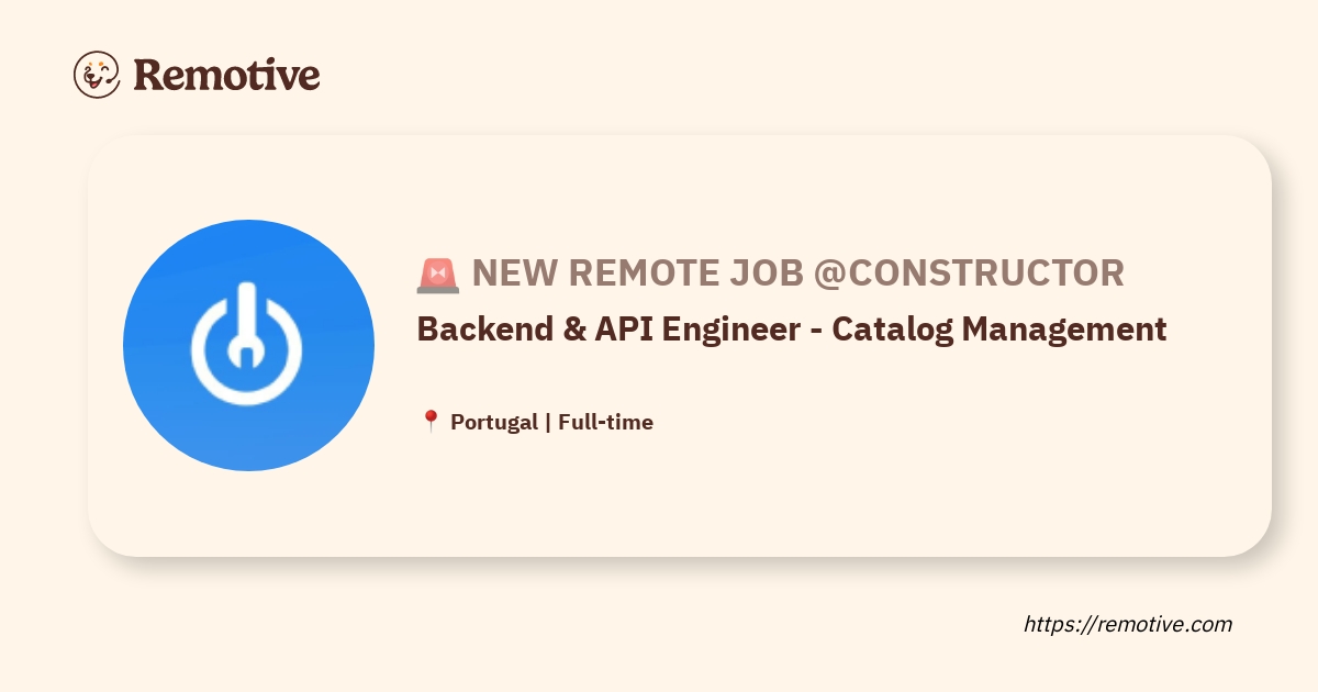 [Hiring] Backend & API Engineer - Catalog Management @Constructor