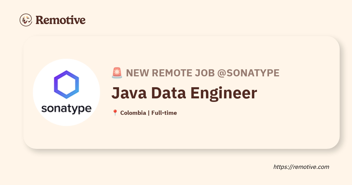 [Hiring] Java Data Engineer @Sonatype