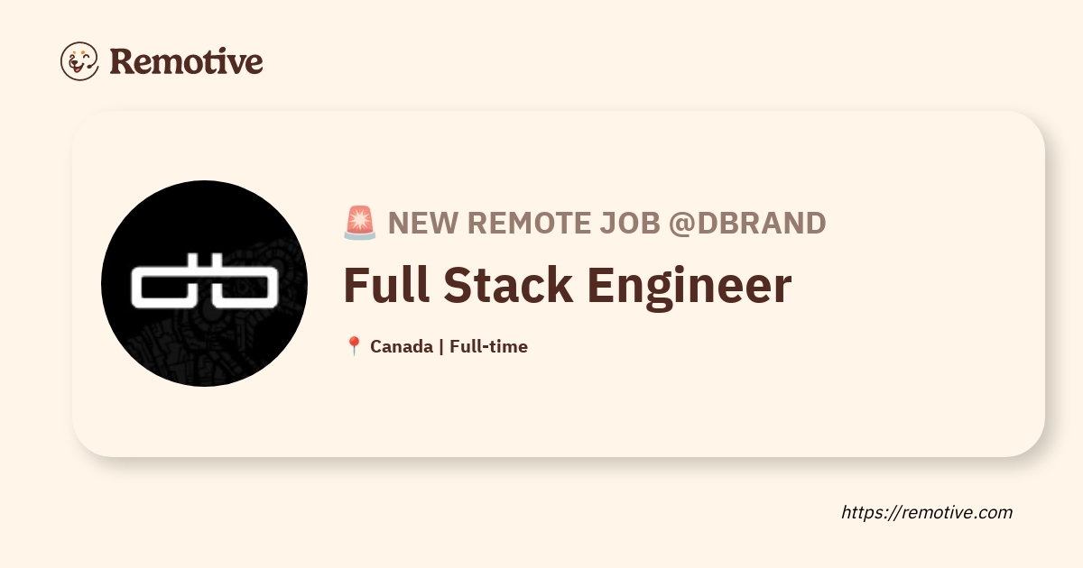 [Hiring] Full Stack Engineer @Dbrand