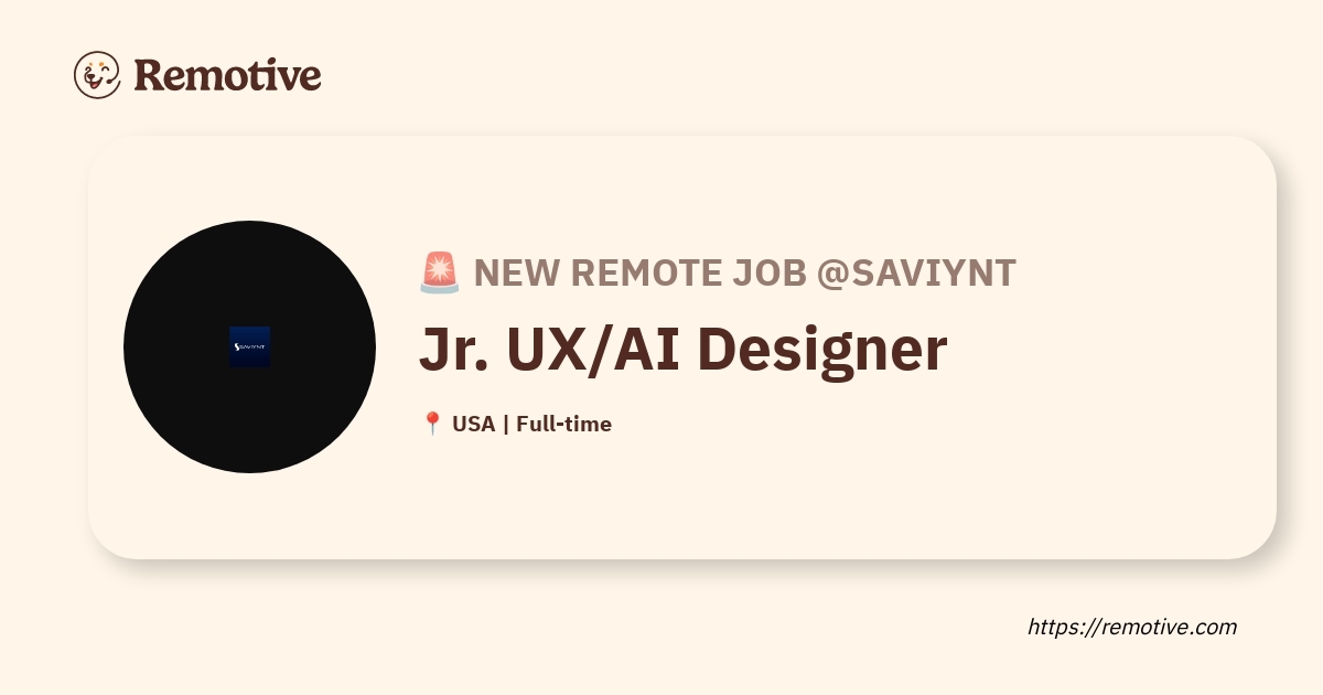 [Hiring] Jr. UX/AI Designer @Saviynt